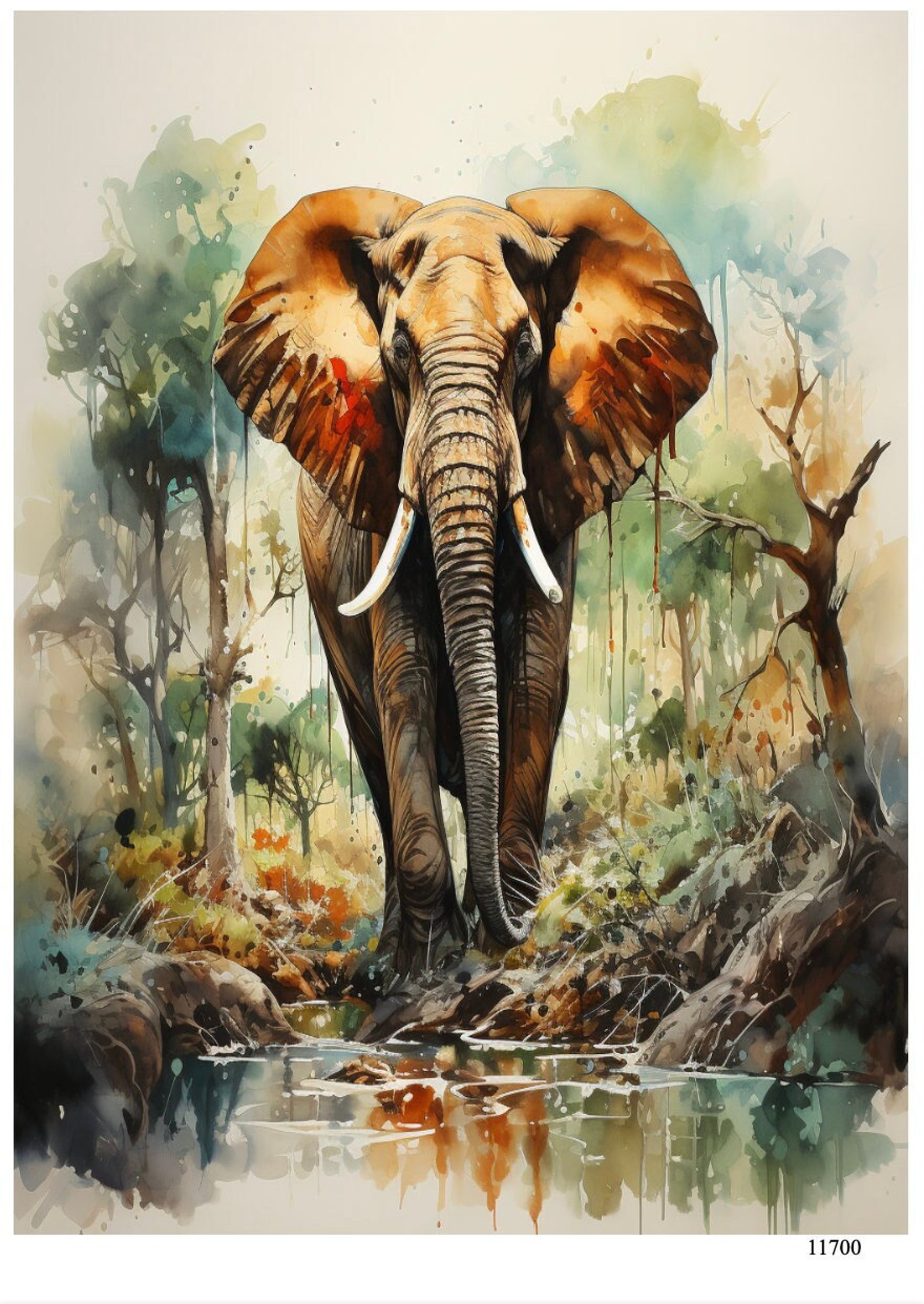 A4 A3 Rice Paper for Decoupage Unique Rice Papers Lion Boho Nursery ...