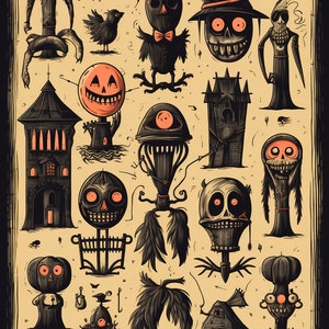 A3 Rice Paper for Decoupage Halloween Theme Mixed Media Diy Papiery ...