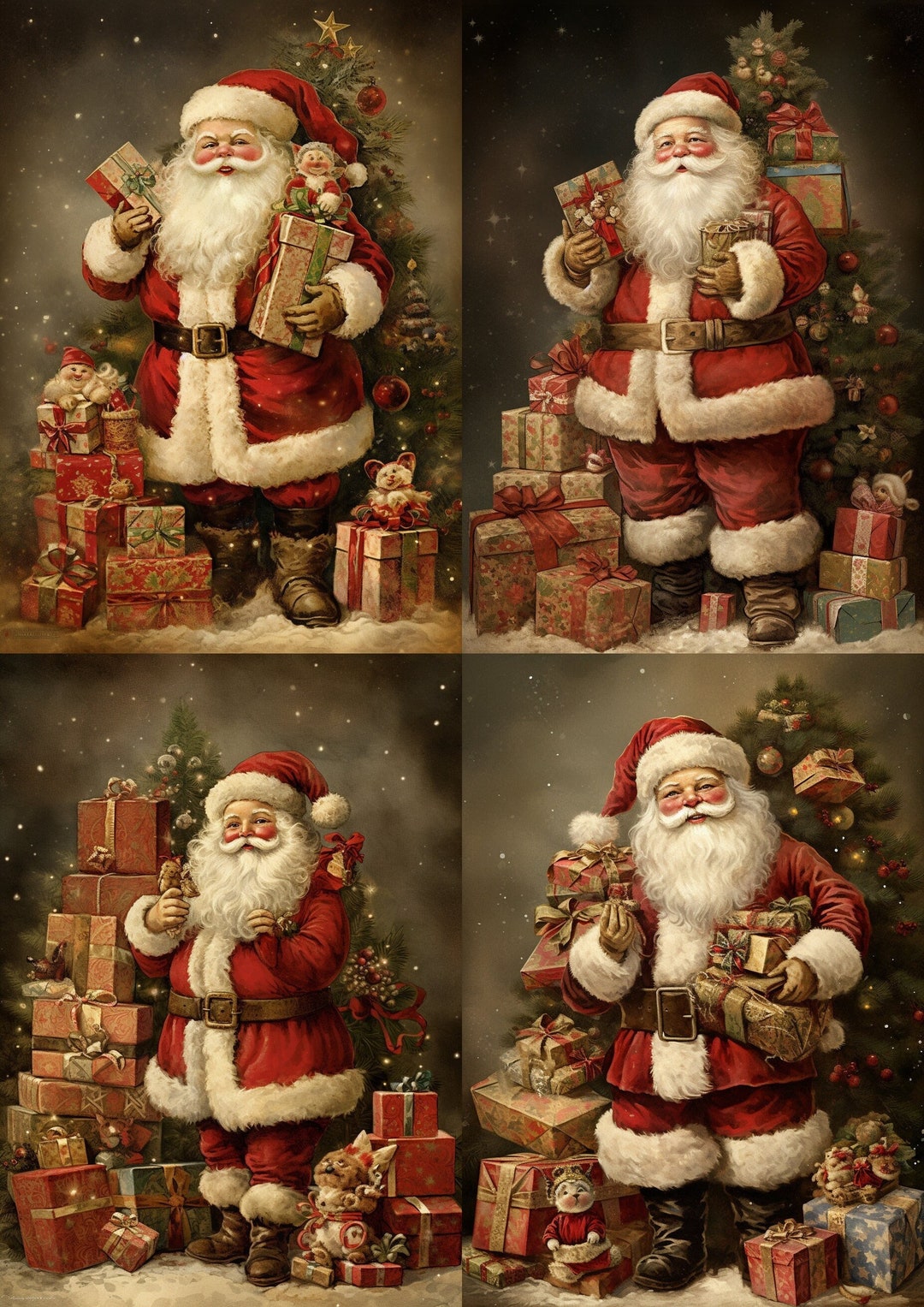 A3 Rice Paper for Decoupage Christmas Theme Mixed Media Diy Christmas ...