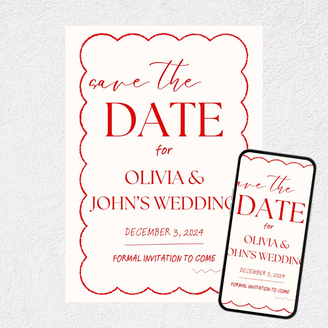 Save the Date Invitation L Save the Date Invites L Wedding Save the ...