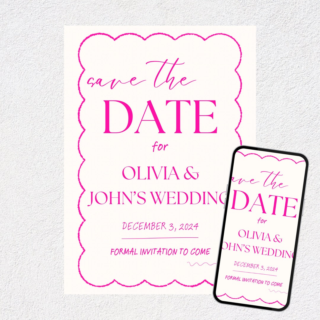 Save the Date Invitation L Save the Date Invite L Wedding Save the Date ...