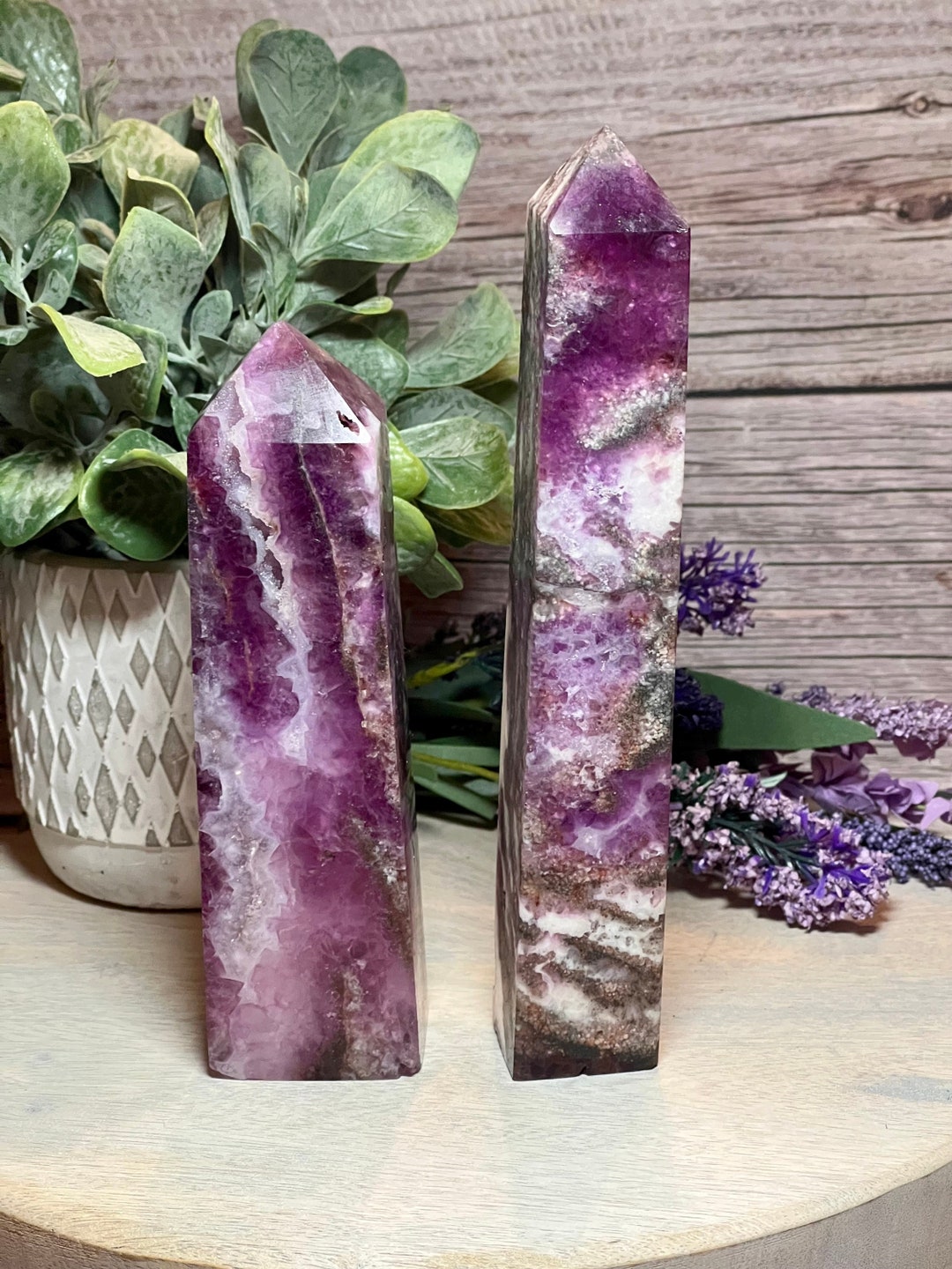 Purple Sphalerite Tower, Purple Sphalerite, Druzy Sphalerite, Bright ...