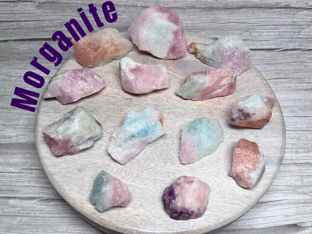 Morganite Raw Stone, Raw Morganite, Morganite Crystal, Morganite With ...