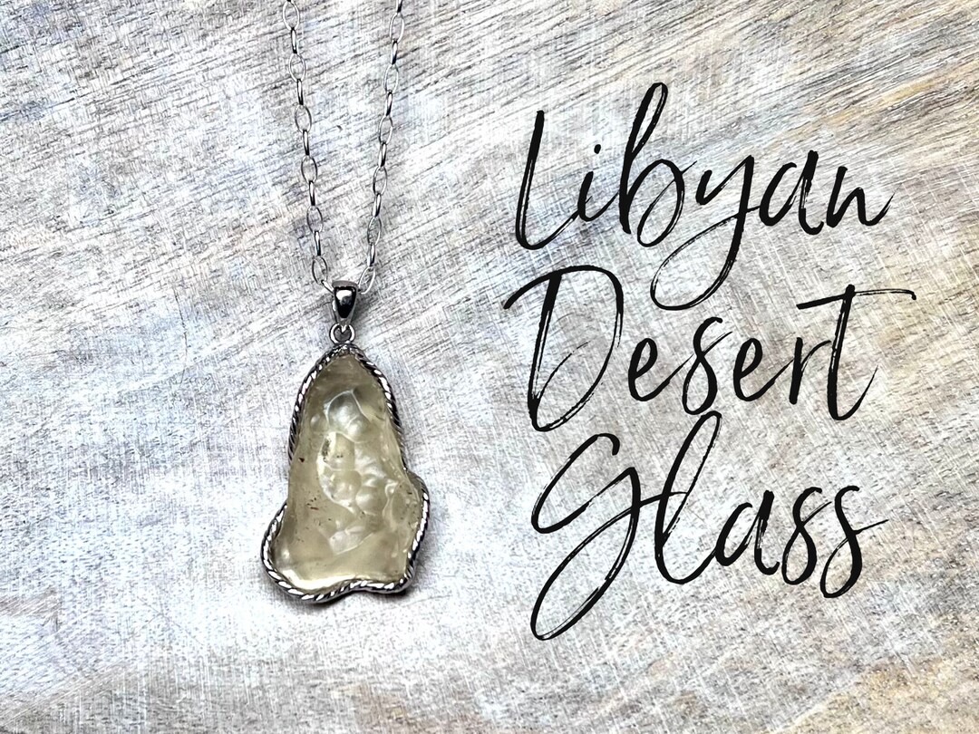 Libyan Desert Glass Pendant, Libyan Desert Glass Necklace, Libyan ...