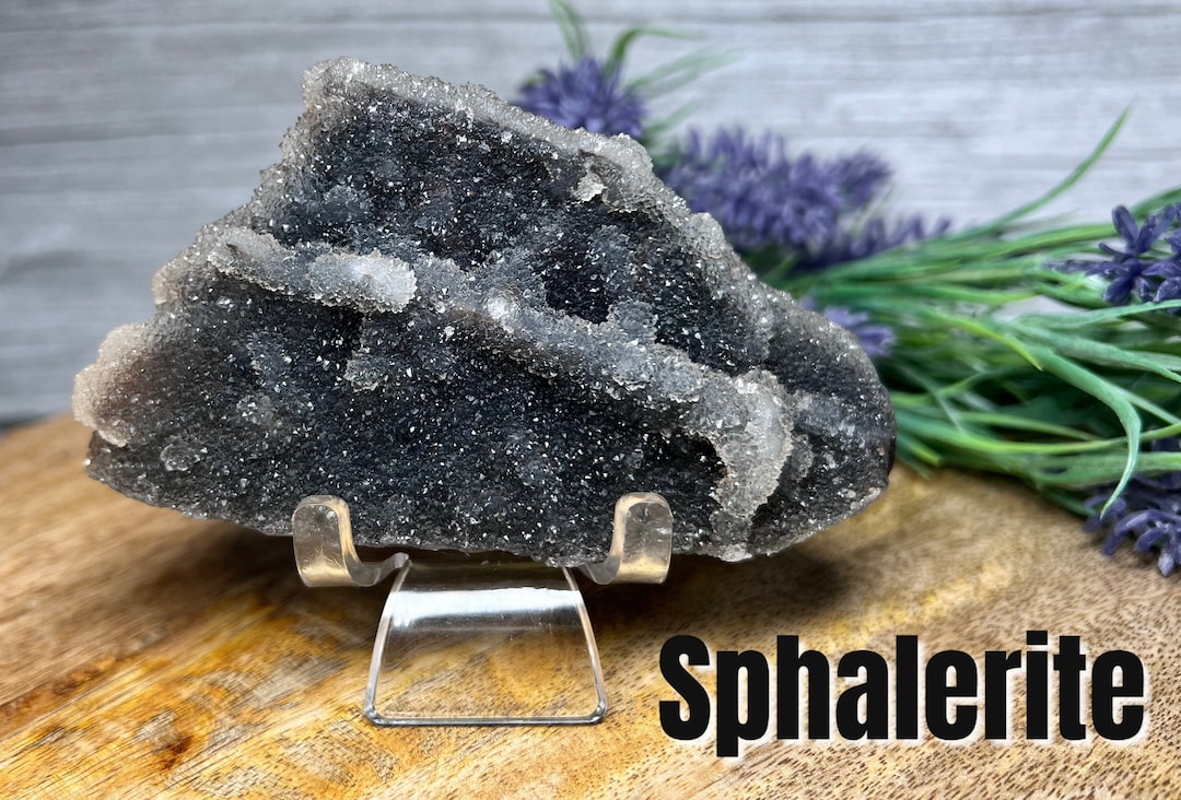 Sphalerite Specimen, Sphalerite Raw Crystal, Druzy Sphalerite, Stand ...