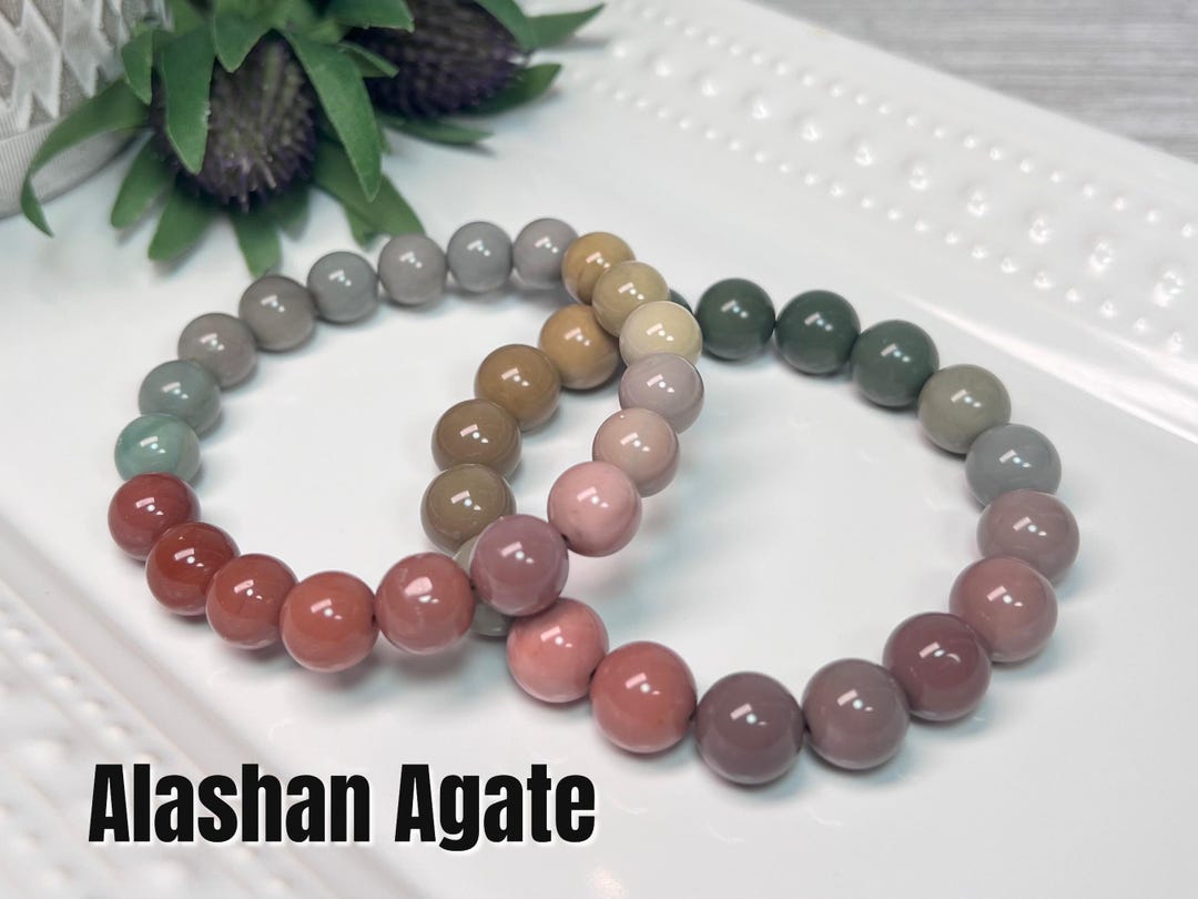 Beautiful Alashan Agate Bracelet, Alxa Agate, Solid Color Alashan Agate ...