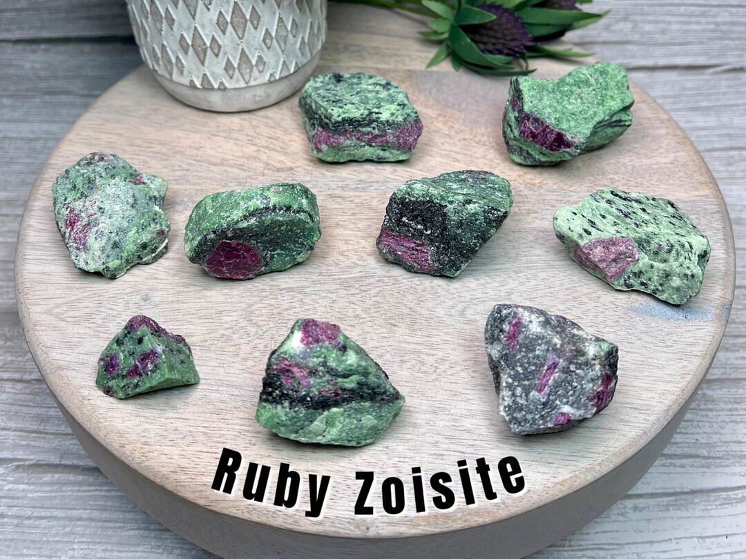 Ruby Zoisite Raw Stone, Ruby in Zoisite, Anyolite Raw Stone, Ruby Zoisite Rough Stone, UV ...