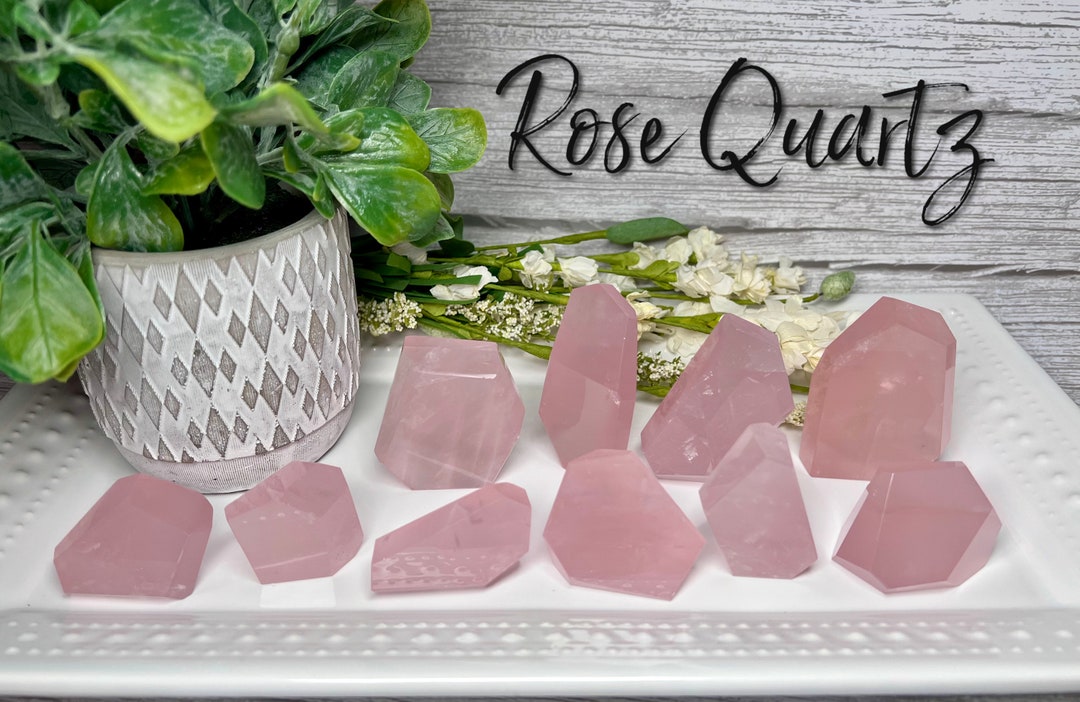 Small Rose Quartz Freeform, Rose Quartz Carving, Rose Quartz Crystal ...