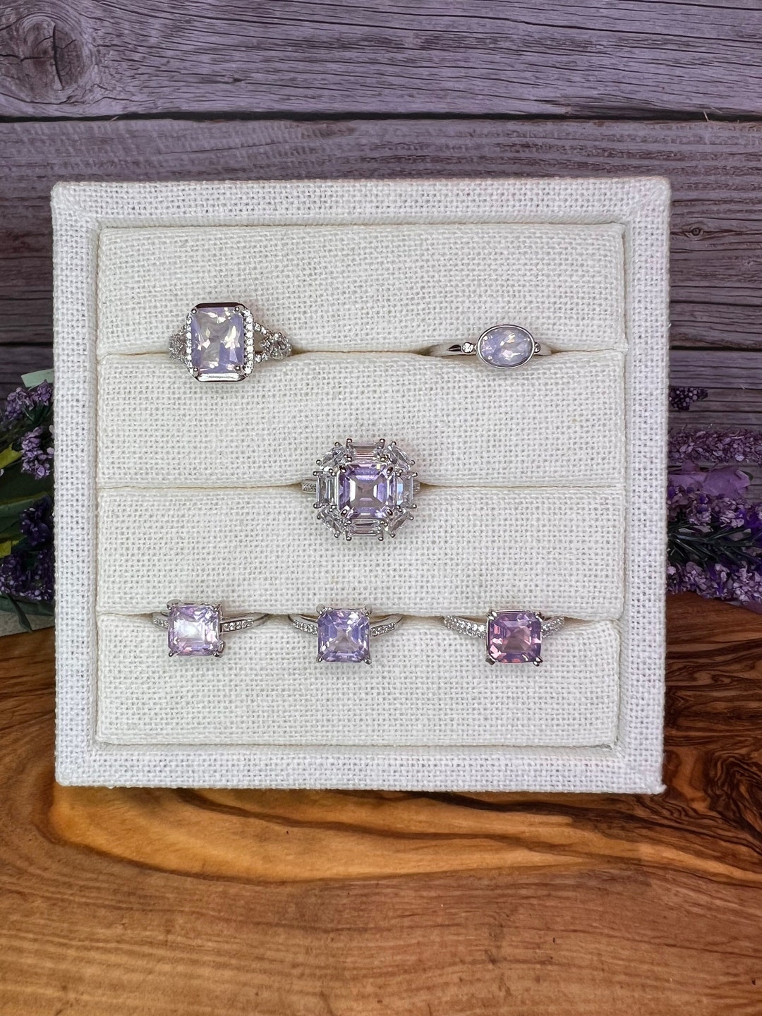 Lavender Quartz Ring, 925 Sterling Silver, Adjustable Band - You Pick ...