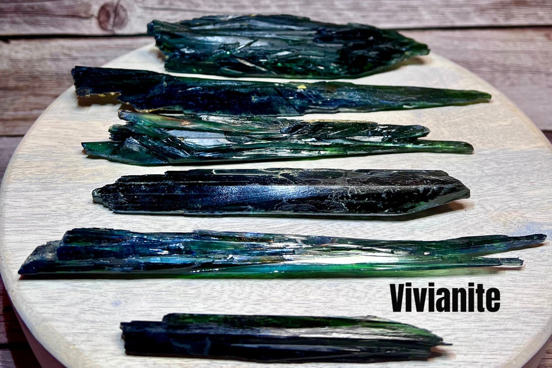 Vivianite Shard, Clear Vivianite Crystal, Green Blue Vivianite Crystal ...