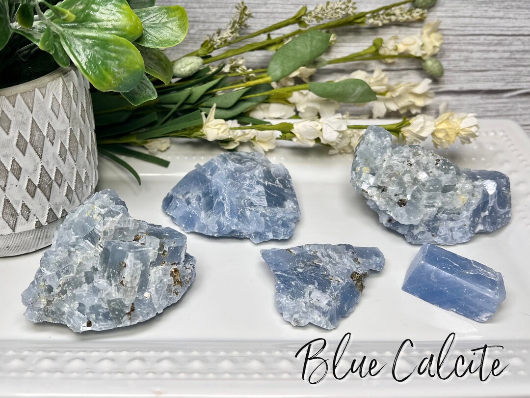 Blue Calcite, Blue Calcite Raw Specimen, Blue Calcite Rough Stone, Calcite Crystal - Etsy
