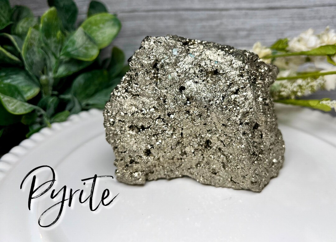 Large Raw Pyrite Crystal Specimen, 2 Lbs Pyrite Raw Stone, Natural ...