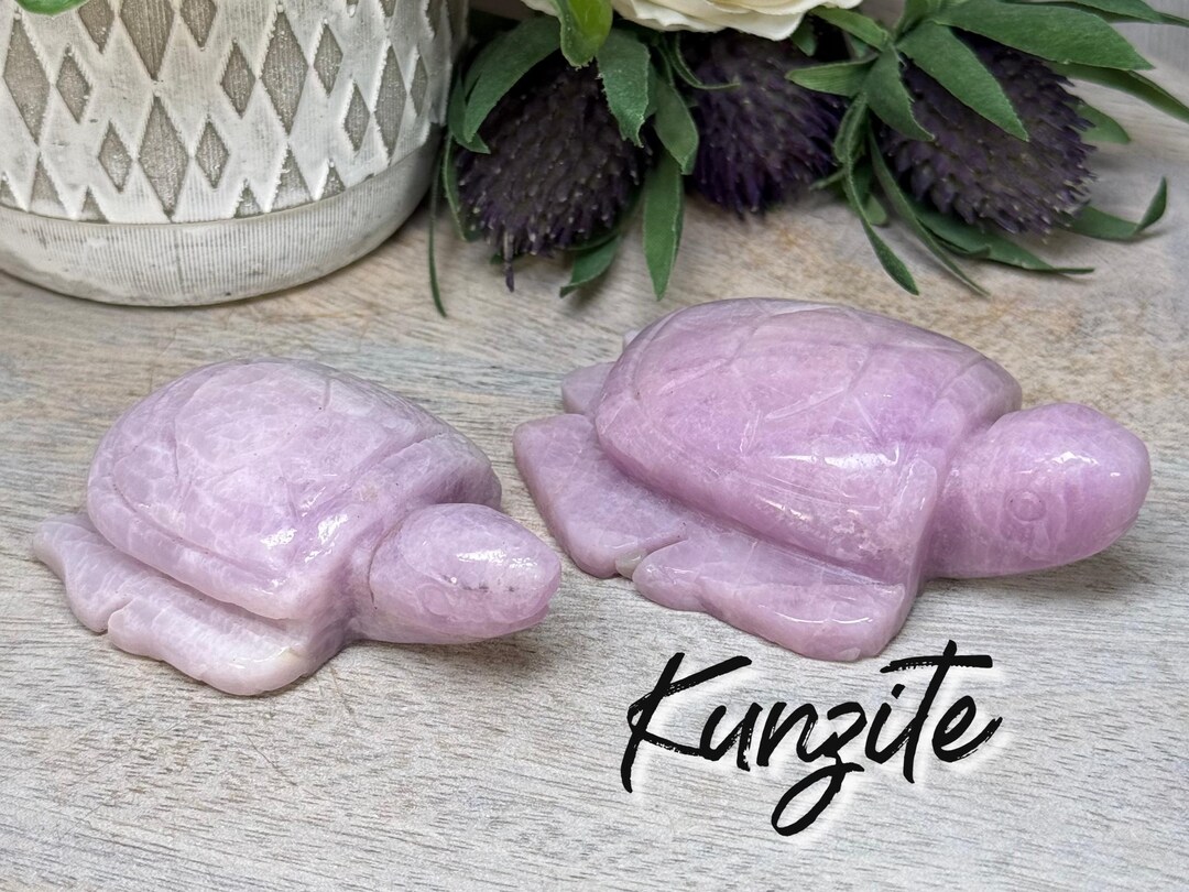 Kunzite Sea Turtle Crystal Carving, Crystal Turtle Carving, Stone of ...