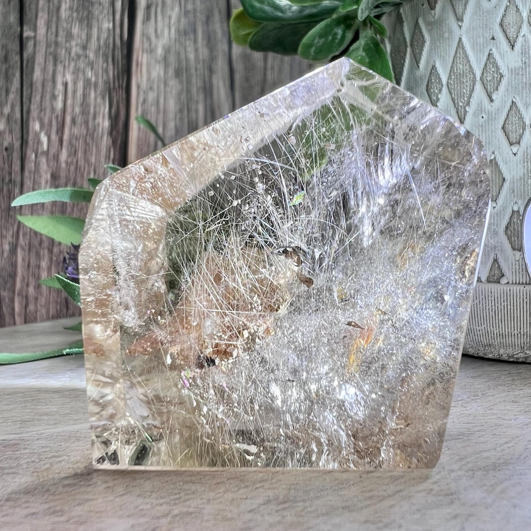 Rutilated Garden Quartz Freeform, Smoky Quartz, Inclusion Quartz ...