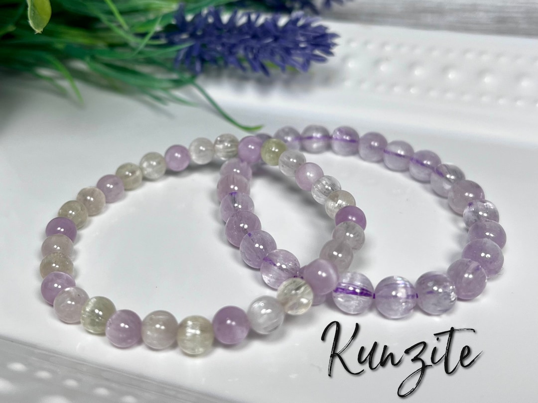 Ice Kunzite Bracelet, Kunzite Bracelet, Cat Eye Kunzite Crystal ...