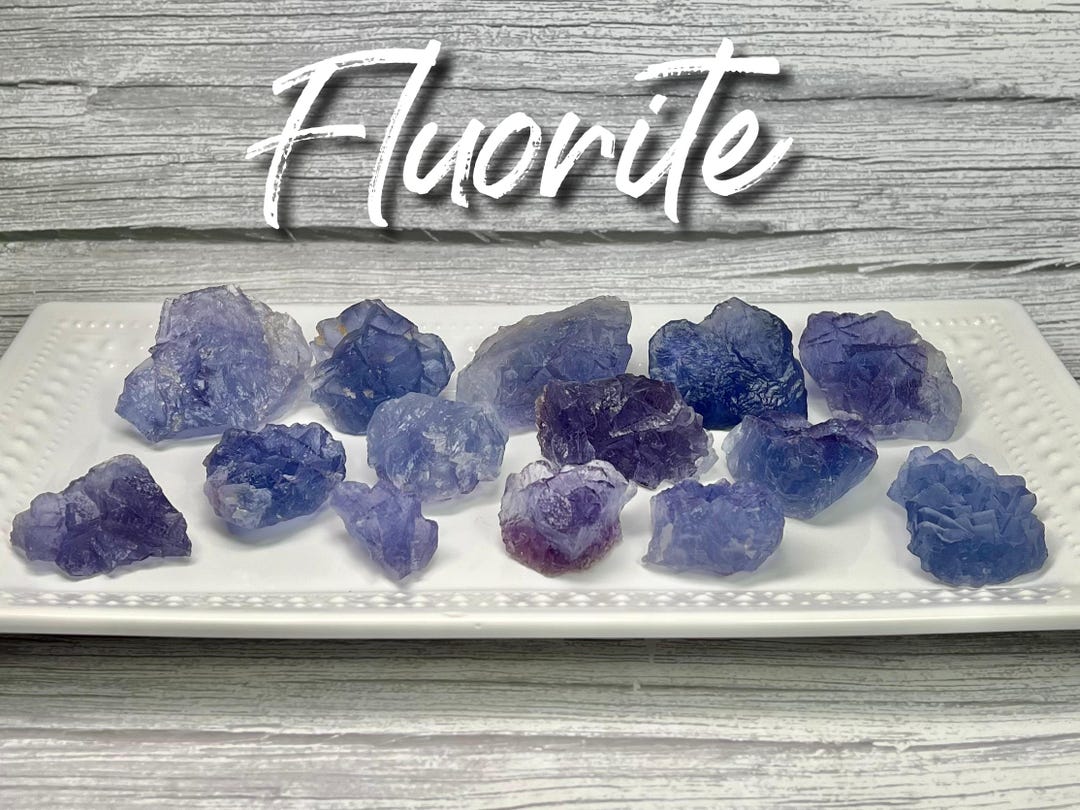 Blue Purple Cubic Fluorite, Fluorite Raw Stone, Purple Blue Fluorite ...