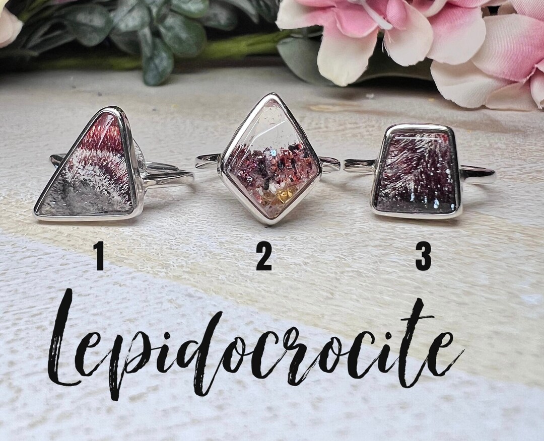 High Quality Lepidocrocite Ring, Super Seven Lepidocrocite in Quartz ...