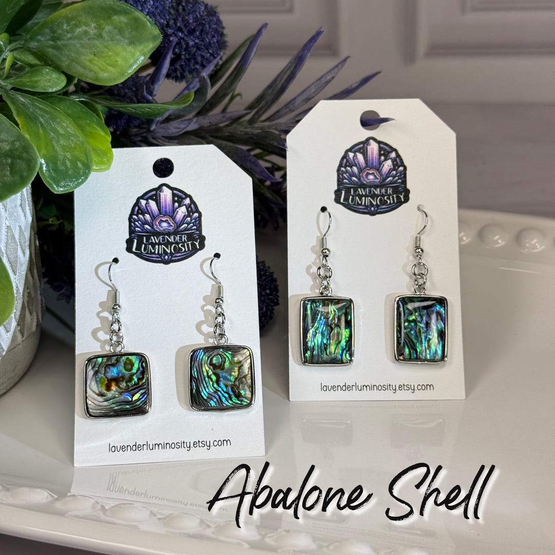 Abalone Shell Earrings, Abalone Shell Jewelry, White Copper Earring ...