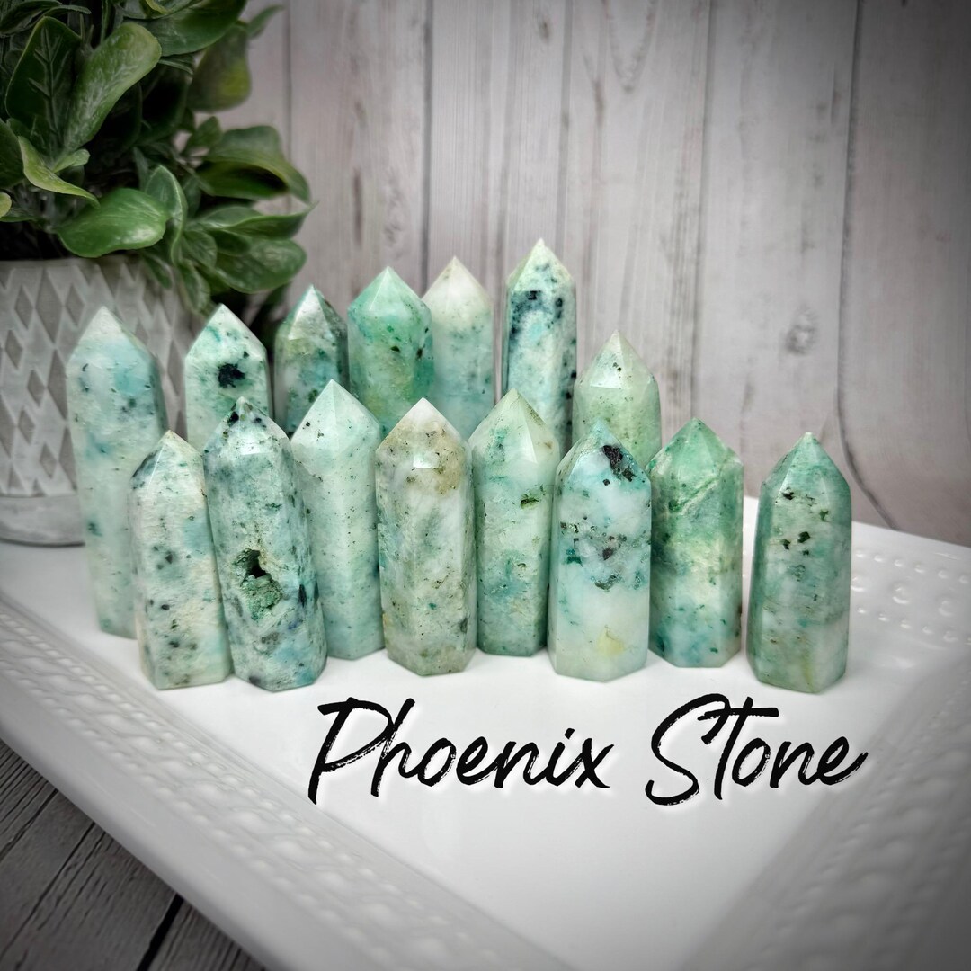 Phoenix Stone Tower, Ajoite, Phoenix Pine Fynchenite, Blend of ...