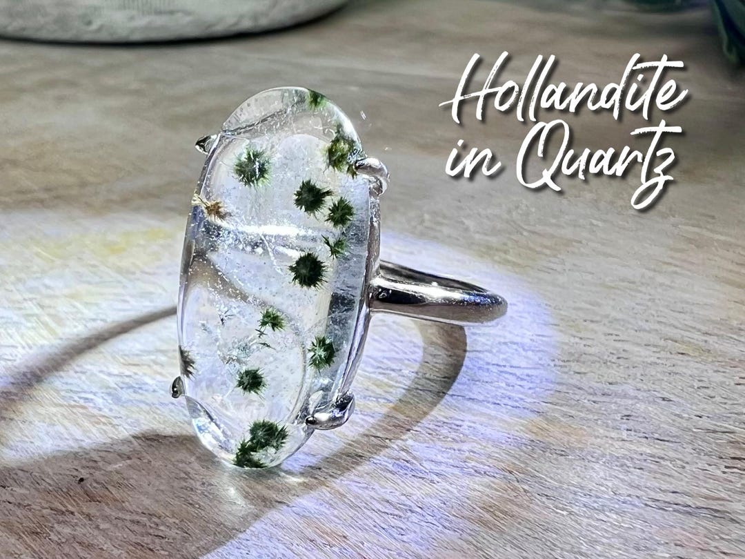 Hollandite Quartz Ring, Urchin Quartz, Star Hollandite, Rainbow ...