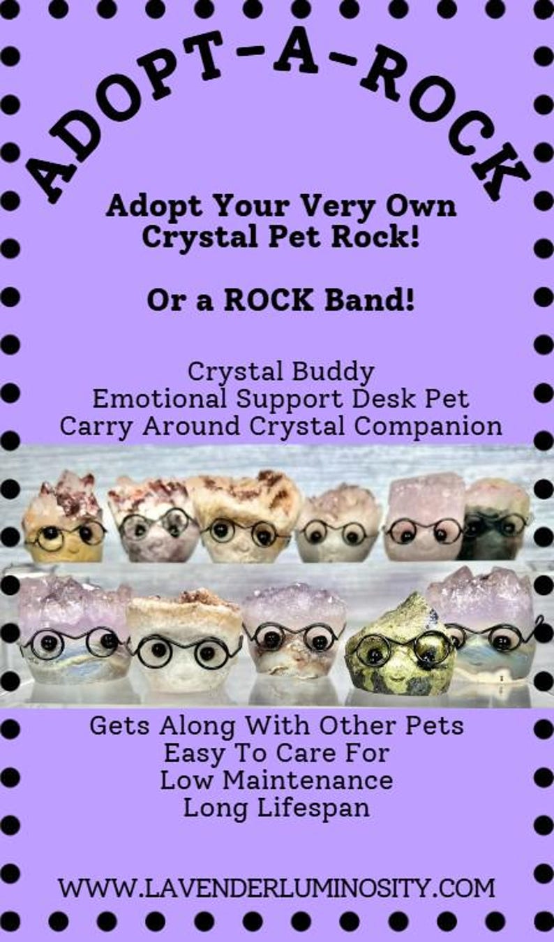 Adopt-a-rock! (#8) Adorable Crystal Pet, Crystal Companion, Crystal ...