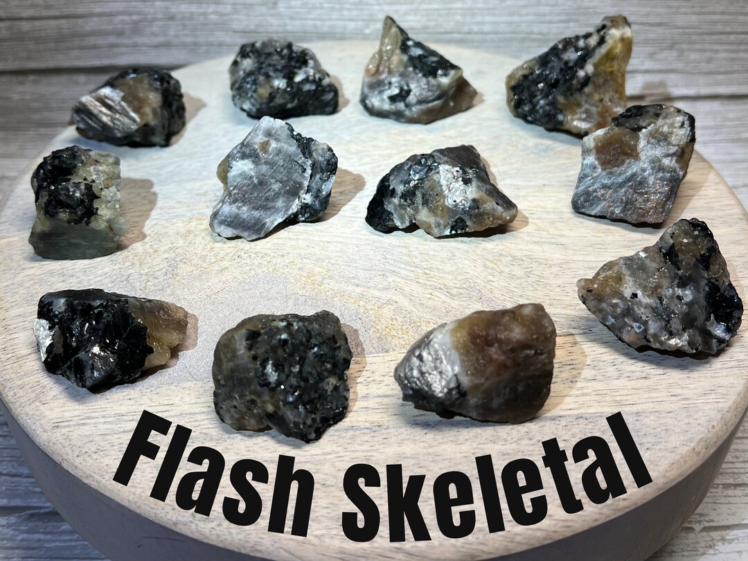 Flash Skeletal Black Skeletal Sunstone Heliolite Starlight - Etsy