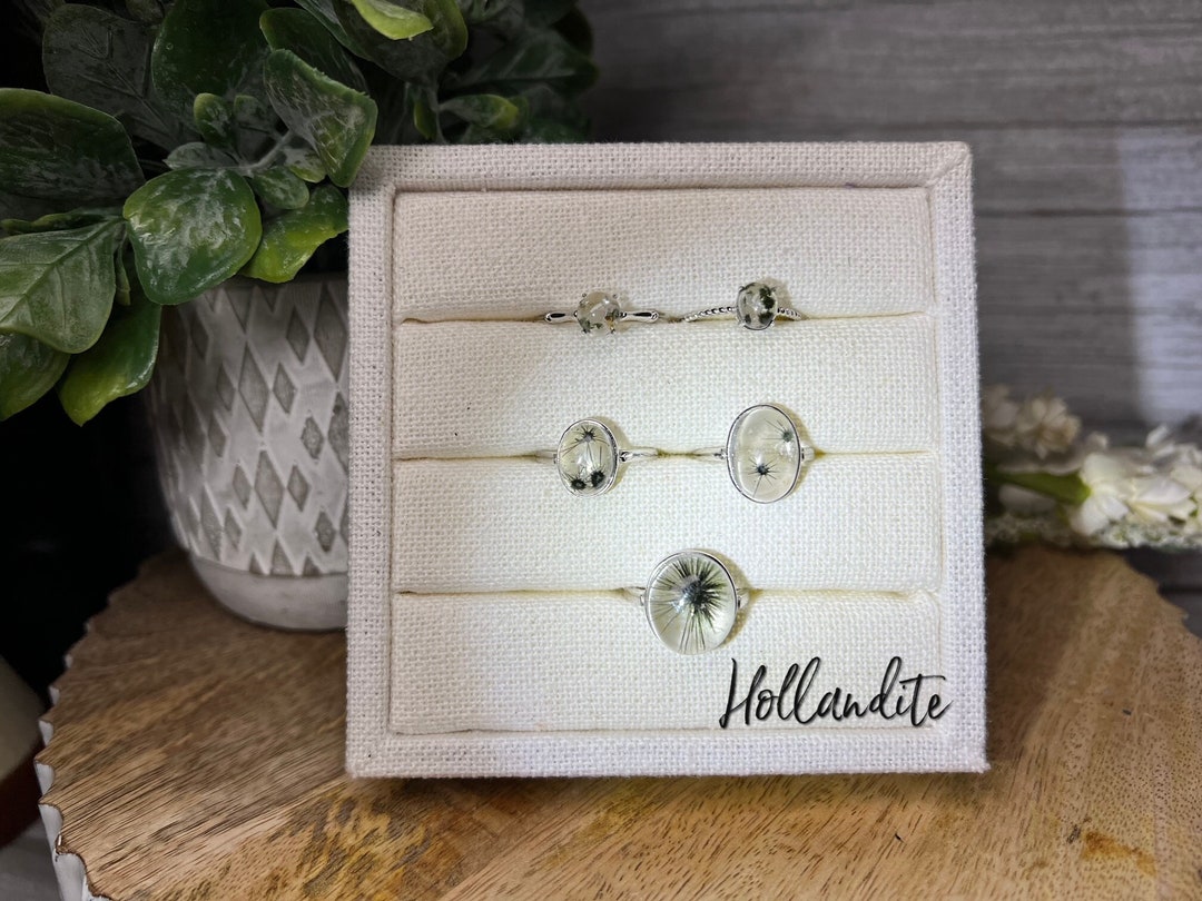 Hollandite Quartz Ring, Urchin Quartz, Star Hollandite, 925 Silver ...