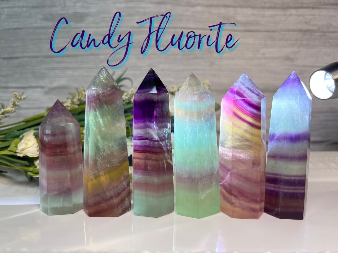Beautiful Candy Fluorite Tower, Fluorite Tower, Fluorite Point ...