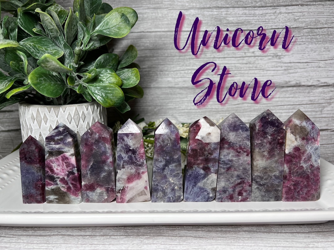 Unicorn Stone Tower, Unicorn Stone Point, Pink Tourmaline, Lepidolite ...