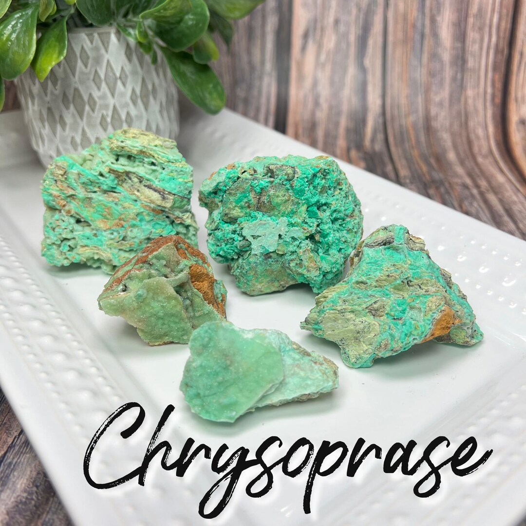 Chrysoprase Raw Stone, Druzy Chrysoprase, Chrysoprase Rough Stone ...
