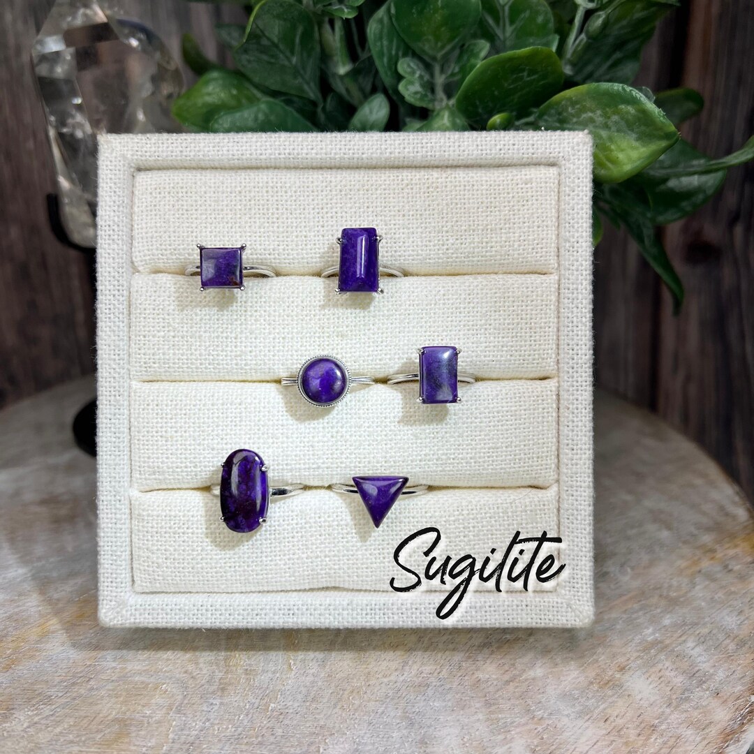 Gorgeous Purple Sugilite Ring, Sugilite Crystal, Genuine Sugilite, 925 ...