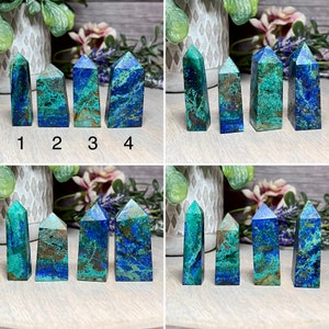Azurite Chrysocolla Tower, Azurite, Chrysocolla, Blue Green Crystal ...