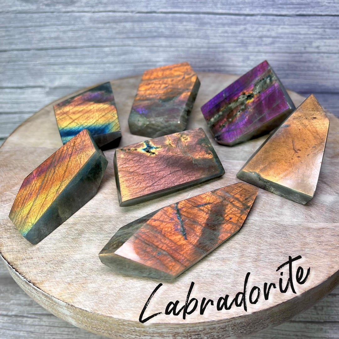 Labradorite Freeform, Purple Flash Labradorite, Rainbow Flash ...