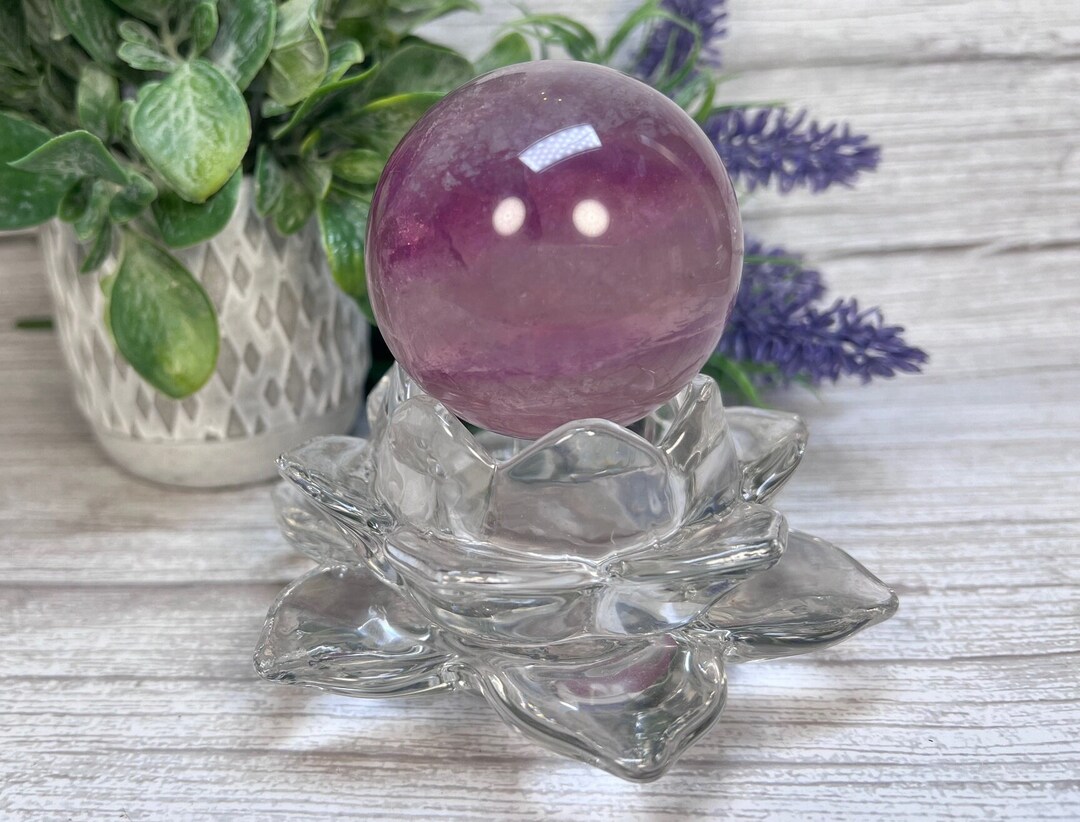 Glass Lotus Sphere Stand, Lotus Flower Shape, Crystal Sphere Stands - Etsy