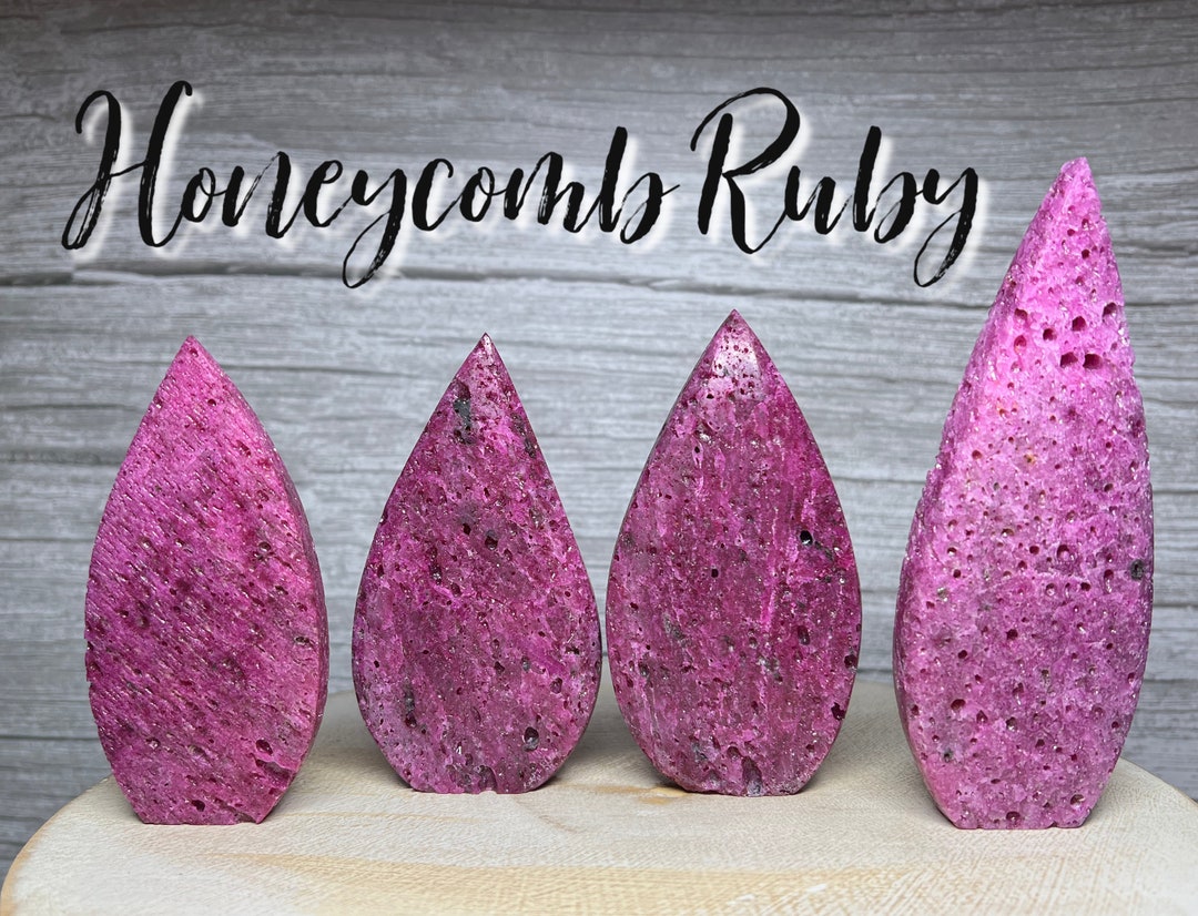 Honeycomb Ruby Freeform Honeycomb Ruby Flame Ruby Carving - Etsy
