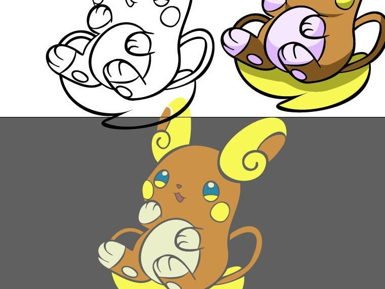 Alolan Raichu Vector Files Svg Ai Pdf Eps Png Cdr Pokemon - Etsy