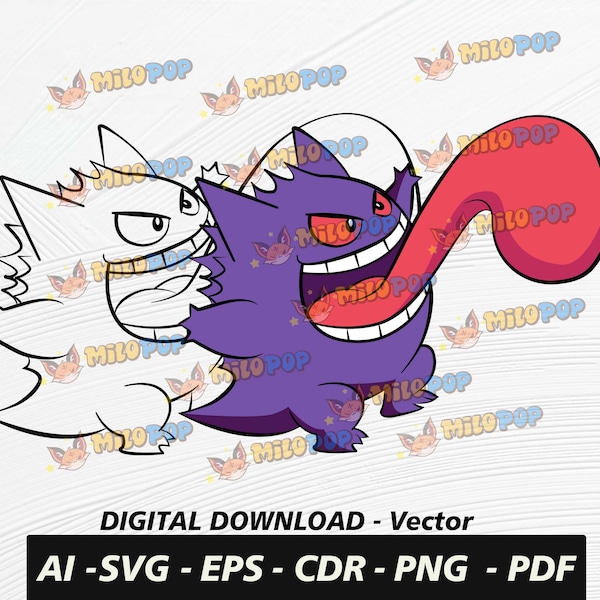 Gengar Svg - Etsy