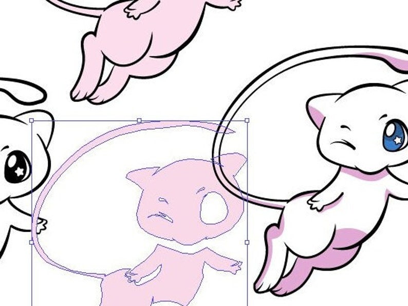 Mew Vectors Files Svg Ai Pdf Eps Png Cdr Pokemon - Etsy