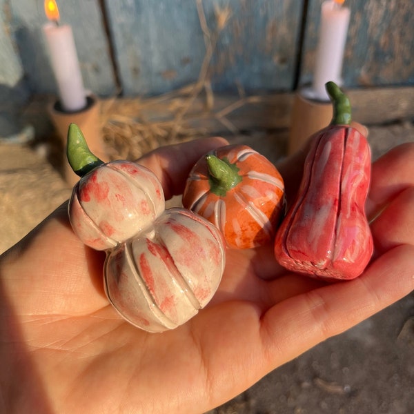 Mini Ceramic Pumpkins - Etsy