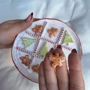 Handmade Christmas Tic Tac Toe, Ceramic XOXO Game for Kids Set, Coffee ...