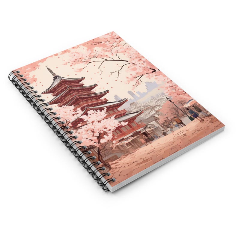 Spring in Kyoto, Spiral Notebook - Ruled Line - Etsy