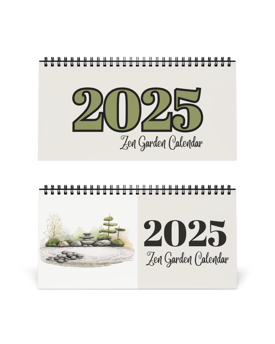 2025 Mini Calendar: Zen Garden Desktop Calendar, Japan Inspired Garden ...