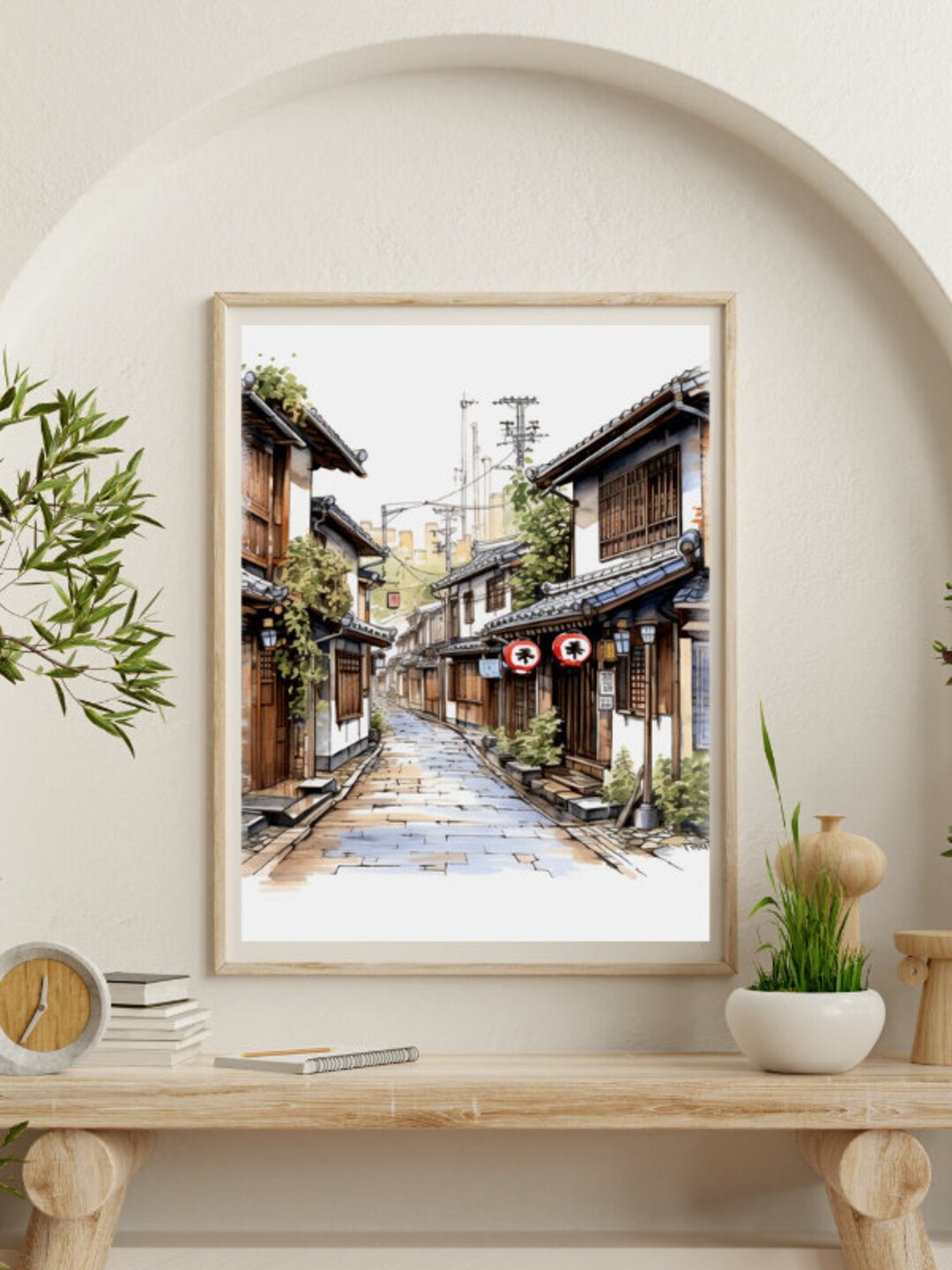 Kyoto Digital Art. Kyoto's Machiya Essence: Vintage Prints. Narrow ...