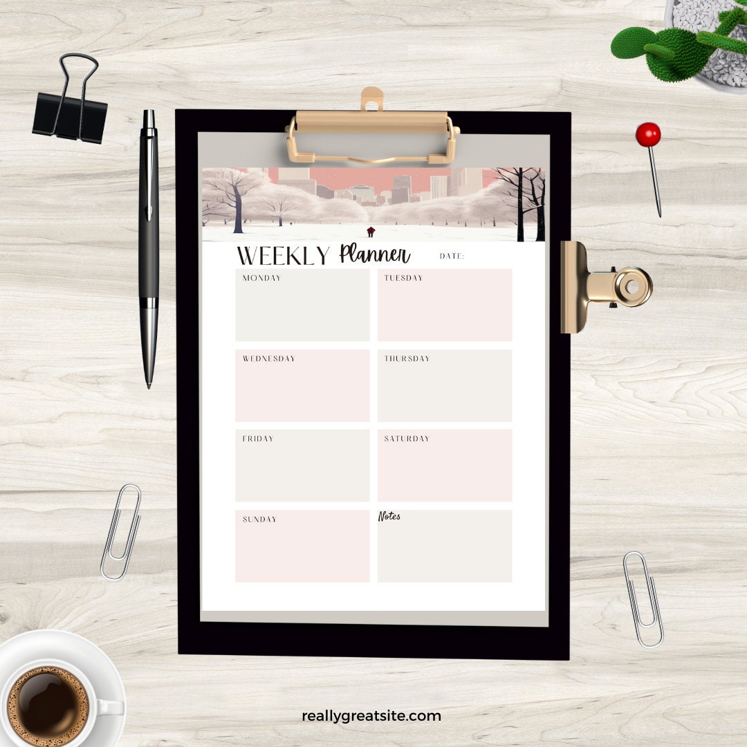 Weekly Planner- Printable- New York Prints - Etsy