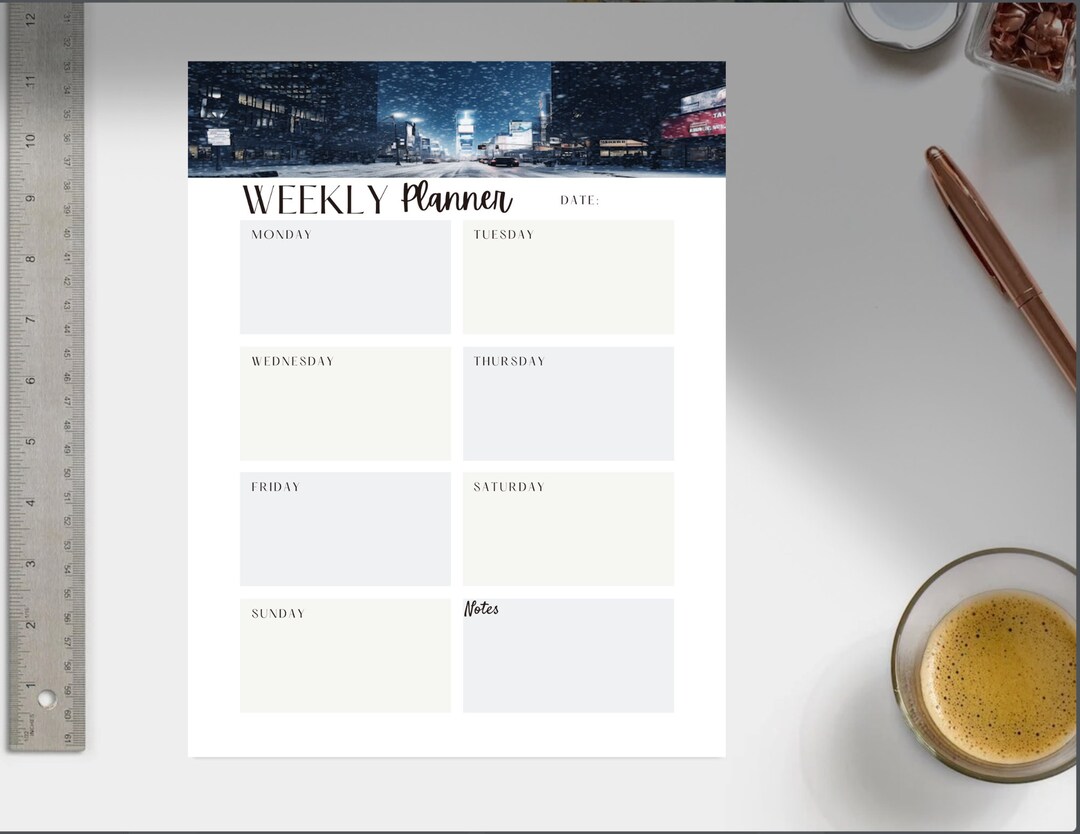 Weekly Planner- Printable- New York Prints - Etsy