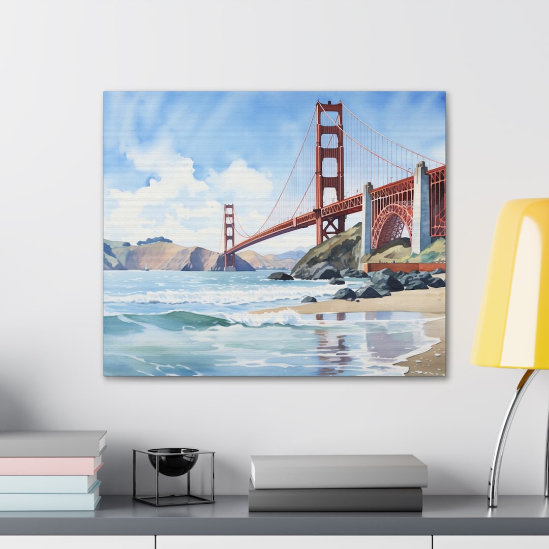 Golden Gate Wonders: Breathtaking Baker's Beach View - Canvas Art ...
