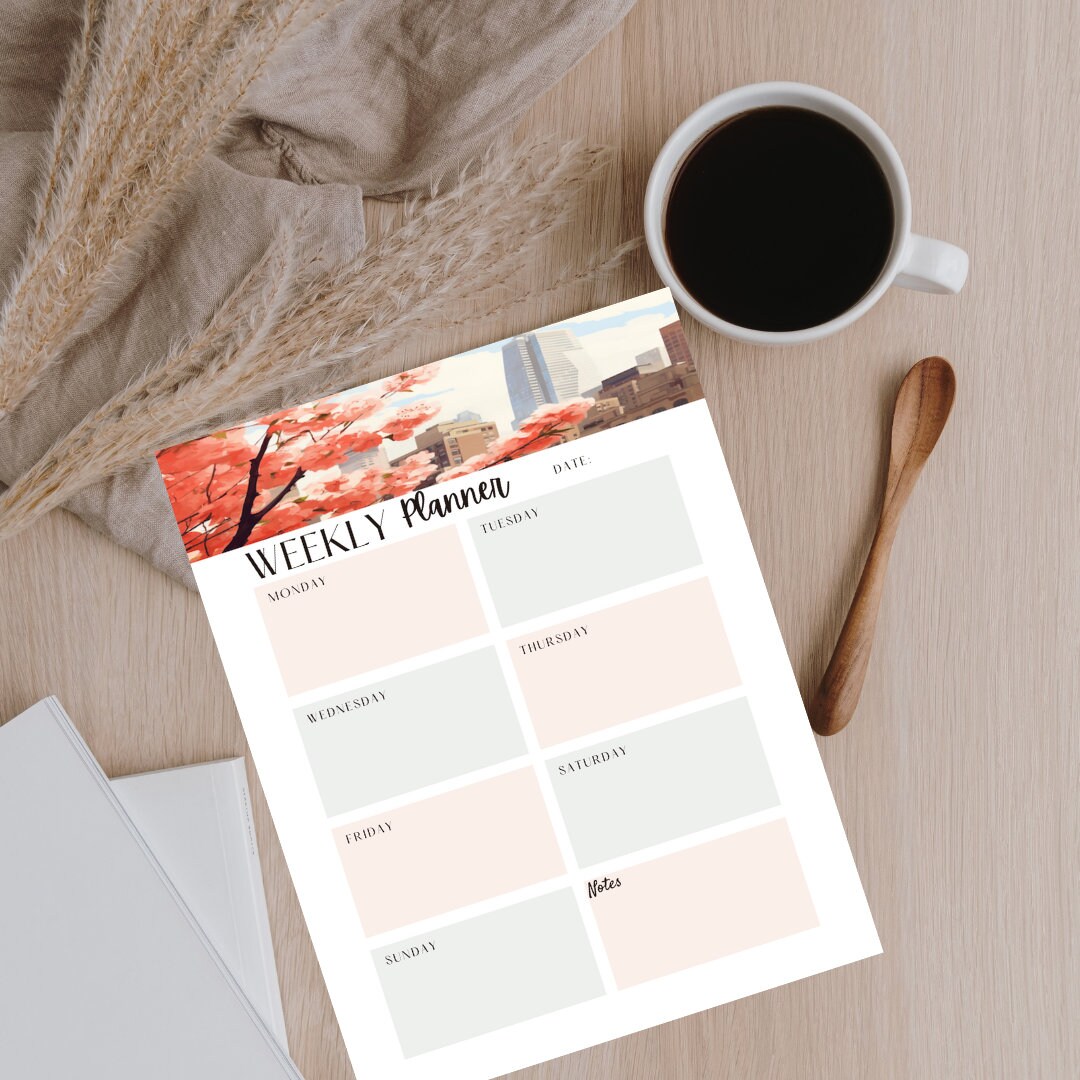 Weekly Planner- Printable- New York Prints - Etsy