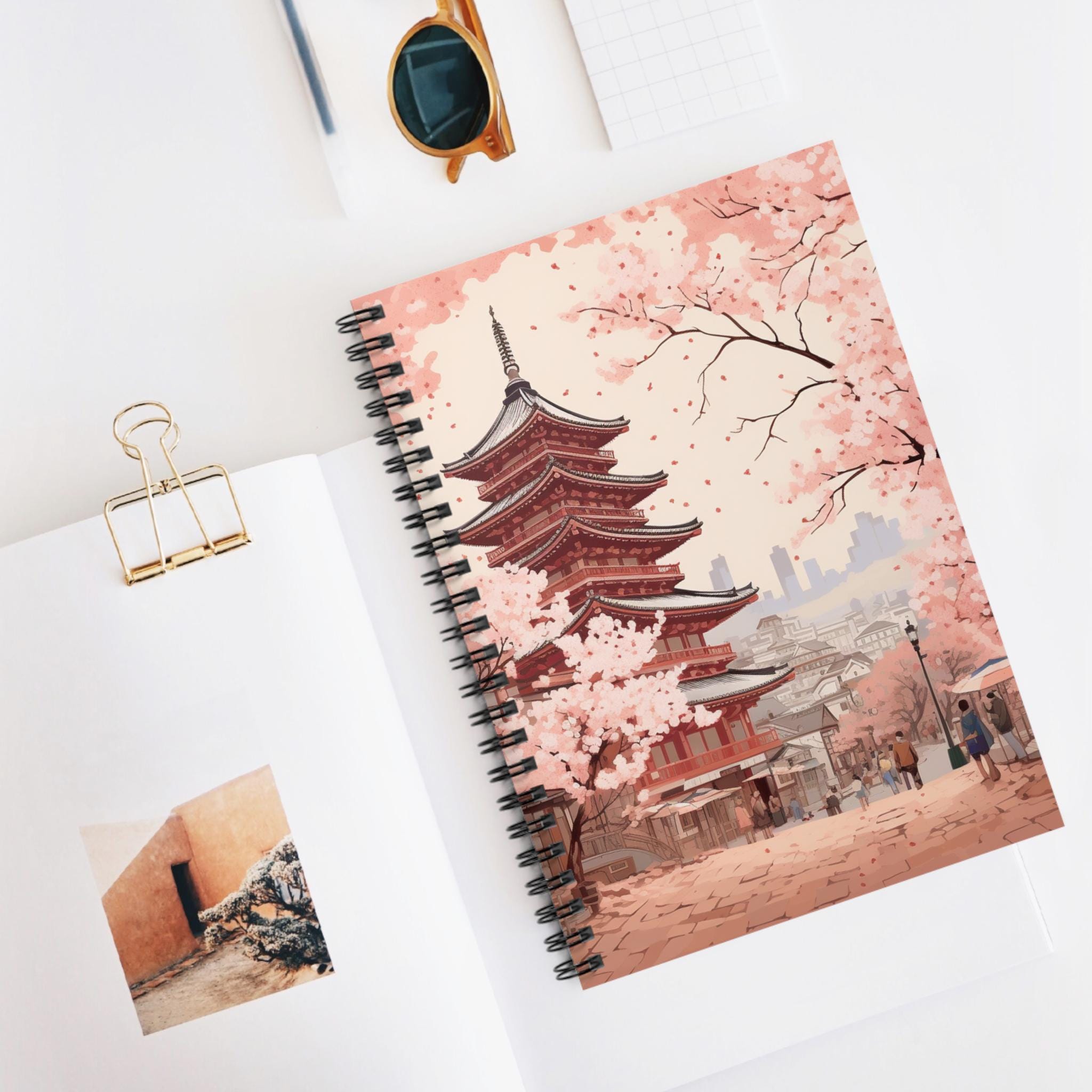 Spring in Kyoto, Spiral Notebook - Ruled Line - Etsy