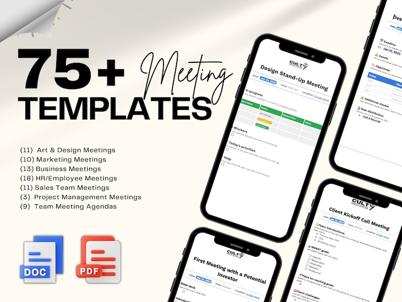 75+ COMPLETE Meeting Agenda Template Bundle, Meeting Planner, Meeting ...