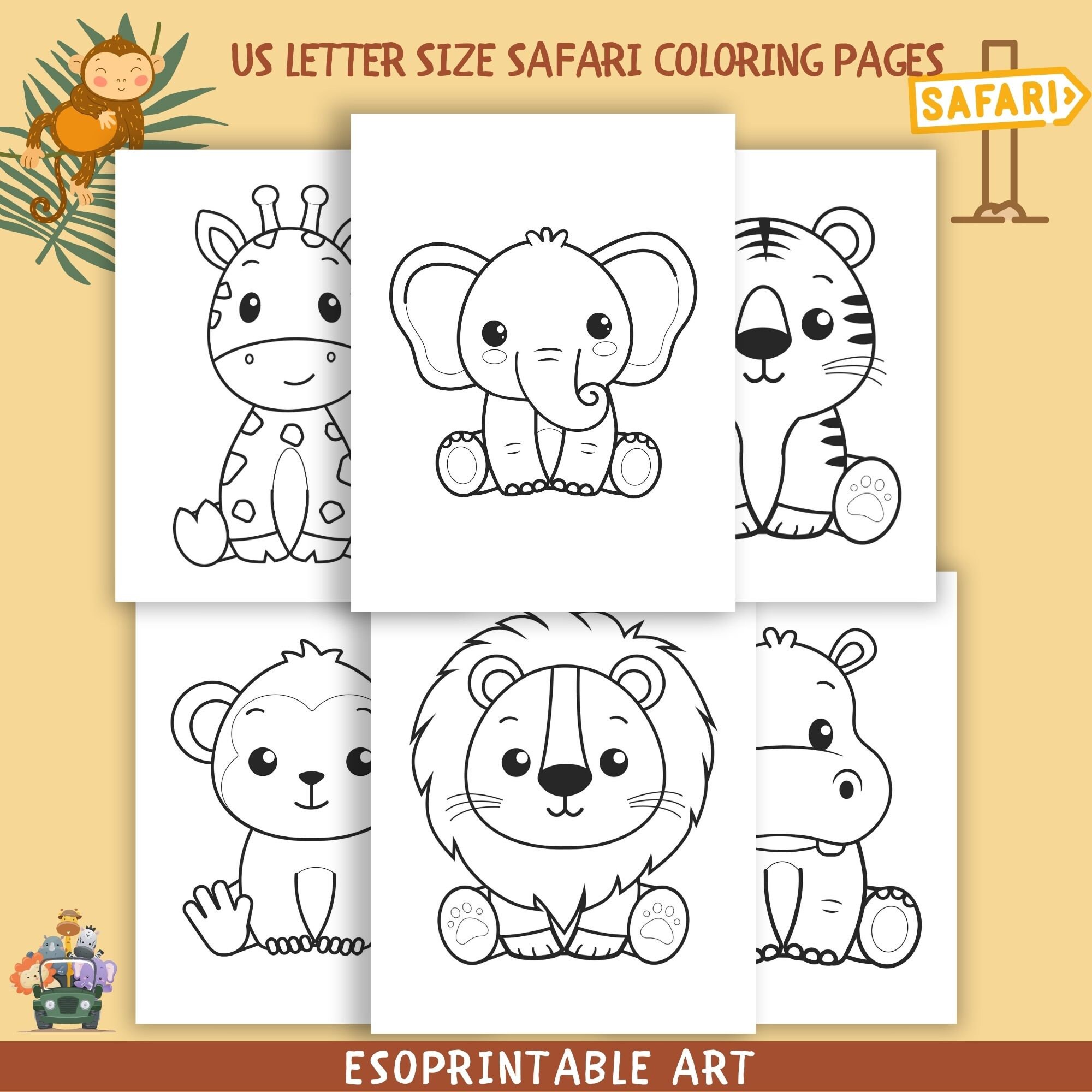 Safari Coloring Pages Printable Activities Safari Coloring Pages for ...